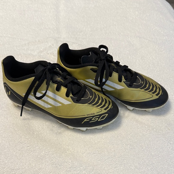 adidas | Shoes | Adidas Messi F5 Black And Gold Cleats | Poshmark
